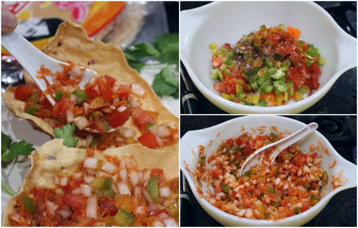 Masala Papad | Easy Indian Appetizer - The Yummy Palate