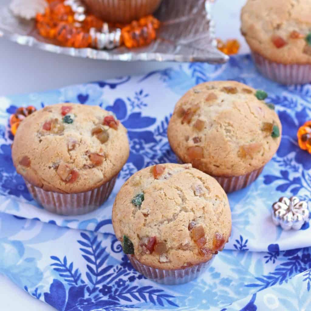 Fruitcake Muffins Recipe - The Yummy Palate