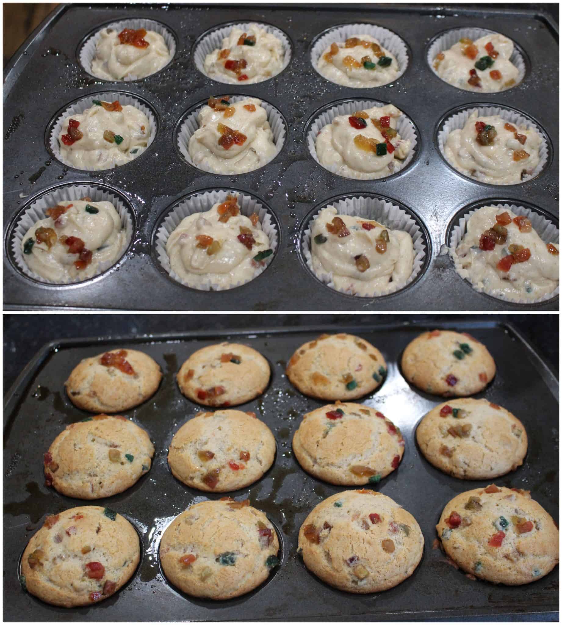 Fruitcake Muffins Recipe - The Yummy Palate